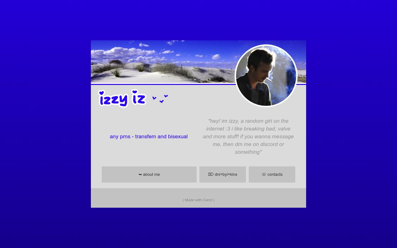 izzy's carrd :3
